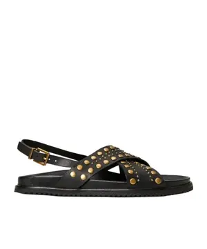 TWINSET Crossover Strap Sandals - Black