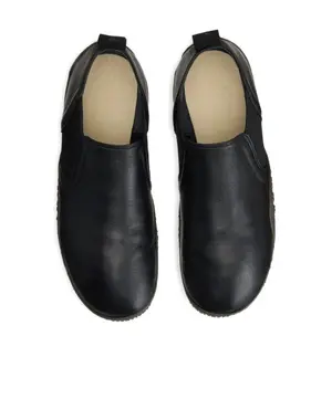 LEMAIRE Leather Slip-on Slippers With Elastic Panels And Vibram Outsole
