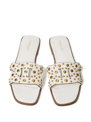 TWINSET Stud Embellished Slip-on Slides