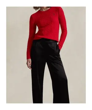 Polo Ralph Lauren Cable-knit Crewneck Jumper With Embroidered Pony