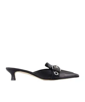 AeydĒ Danielle Pointed Toe Mules With Eyelet Detailing