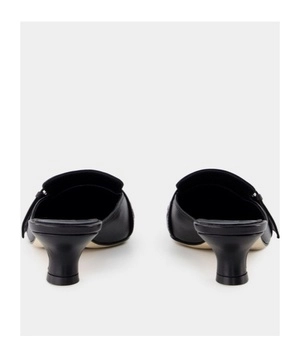 AeydĒ Danielle Pointed Toe Mules With Eyelet Detailing