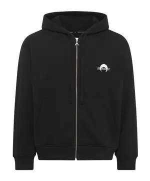 MARINE SERRE Zipped Hoodie With Graphic Detail