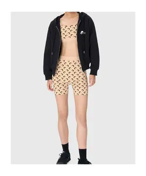 MARINE SERRE Zipped Hoodie With Graphic Detail