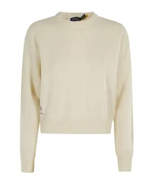 Polo Ralph Lauren Crewneck Cropped Jumper - Nude