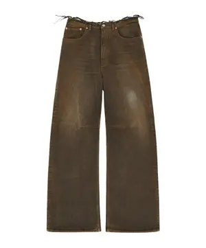 MAISON MARGIELA Distressed Wide-leg Jeans - Brown