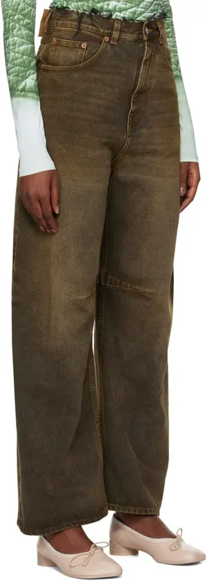MAISON MARGIELA Distressed Wide-leg Jeans