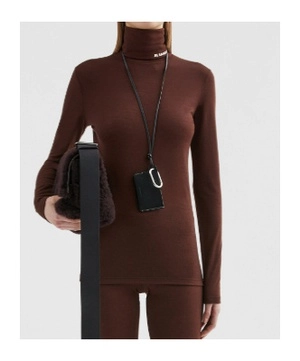 JIL SANDER Long Sleeve High Neck T-shirt - Plum