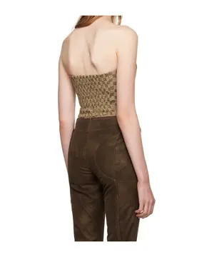 MISBHV Jacquard Monogram Corset Top