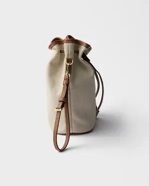 Prada Drawstring Clutch With Leather Strap