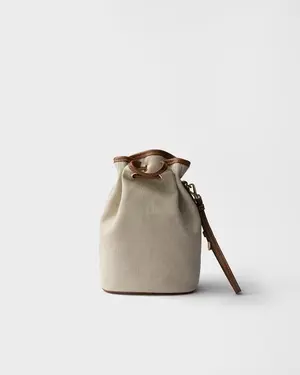 Prada Drawstring Clutch With Leather Strap