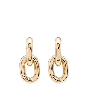 Rabanne Gold Chain Link Drop Earrings - Yellow