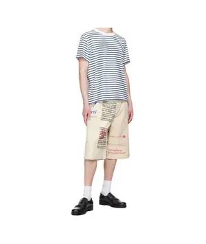 MARINE SERRE Cotton Shorts With Graphic Detailing