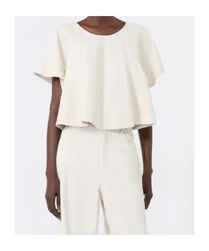 Max Mara Cropped Cotton Blouse
