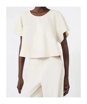 Max Mara Cropped Cotton Blouse