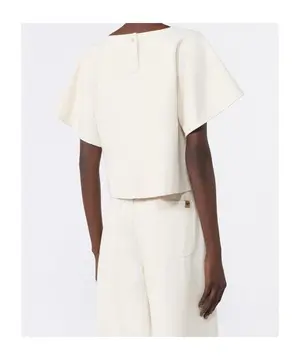 Max Mara Cropped Cotton Blouse