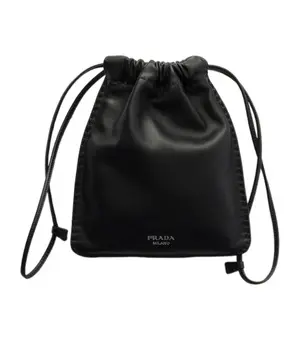 Prada Drawstring Phone Case Black