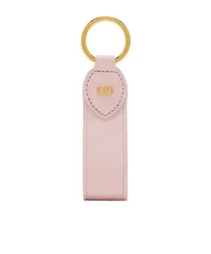 Valentino Garavani Vlogo Plaque Key Ring - Pink