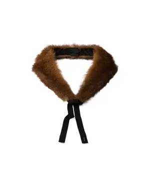 Prada Logo-lettering Fur Collar