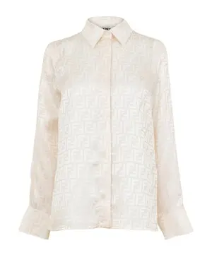 Fendi Satin Shirt Ld62 - White