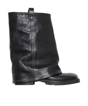 Acne Studios Slouch Calf Leather Boots - Black