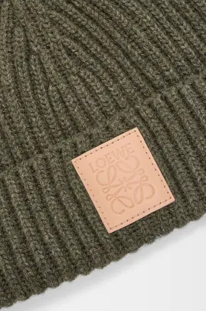 Loewe Knitted Beanie With Logo Patch