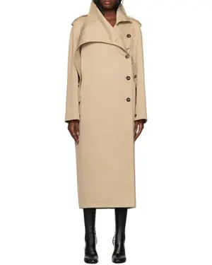 COURREGES Courrèges Button-up Long Trench Coat