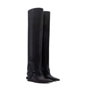 COURREGES Leather Wedged Boots