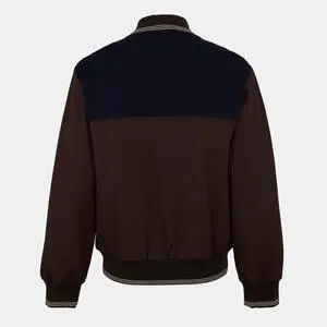 Miu Miu Two-tone Collared Zip-up Sweater