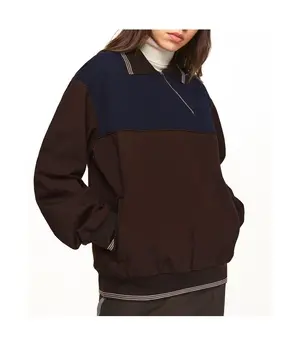 Miu Miu Two-tone Collared Zip-up Sweater