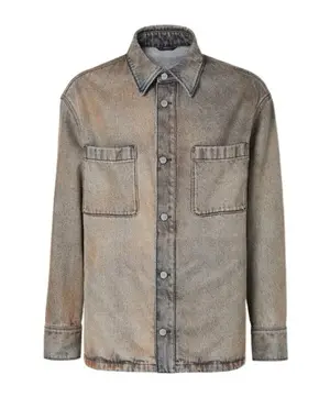 Fendi Long-sleeved Denim Shirt - Brown