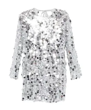 SEMICOUTURE Archie Sequin Dress - White