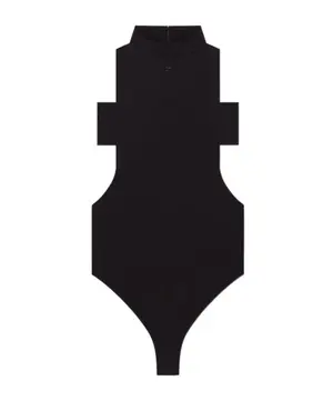 COURREGES Mock-neck Bodysuit - Black