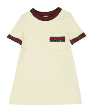 Gucci Logo Detail Short Sleeve Dress