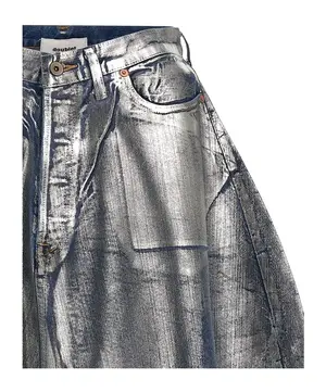 DOUBLET Denim Shorts With Belt Loops
