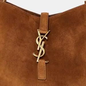 Saint Laurent Solid Color Stylish Shoulder Bag - Brown