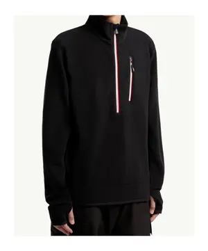 Moncler Half-zip High Neck Fleece With Zippered Pocket