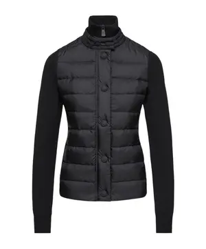 Moncler Padded Wool Blend Cardigan