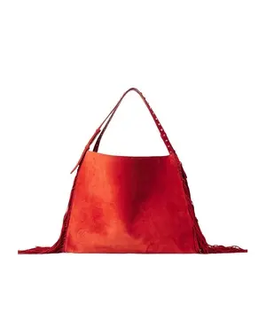 CHRISTIAN LOUBOUTIN Suede Tote Bag - Red