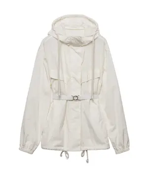 Prada Technical Pongé Blouson Jacket - Ivory