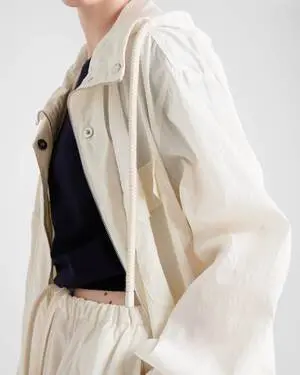 Prada Technical Pongé Blouson Jacket