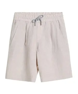 Brunello Cucinelli Linen Bermuda Shorts - Cold Beige