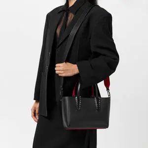 CHRISTIAN LOUBOUTIN Cabata Leather Tote Bag With Stud Embellishments