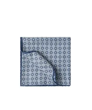 Brunello Cucinelli Geometric Designed Pocket Square - Blue
