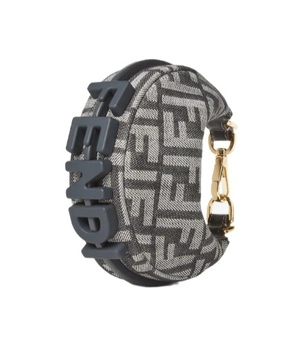 Fendi Nano Graphy Ff Jacquard Hobo Bag - Dark Blue