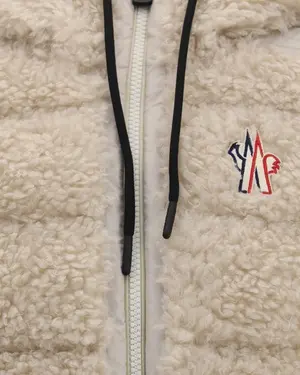 Moncler Teddy Hooded Insulated Vest - Light Beige