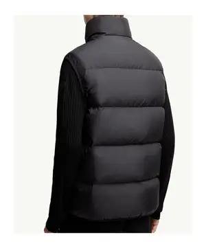 Moncler Gabas Down Vest With Stand Collar And Zip Closure