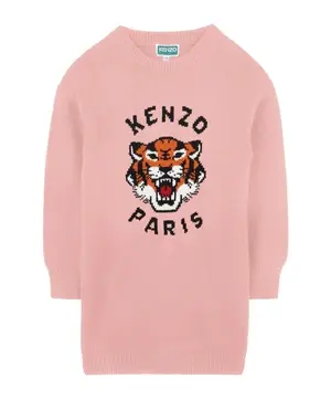 Kenzo Tiger Graphic Crew Neck Sweater - Pink
