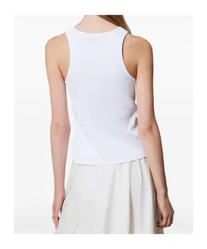 TWINSET Sleeveless Cotton Tank Top With Chain Detail
