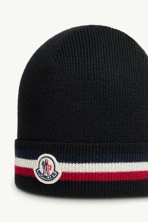 Moncler Tricolor Wool Beanie